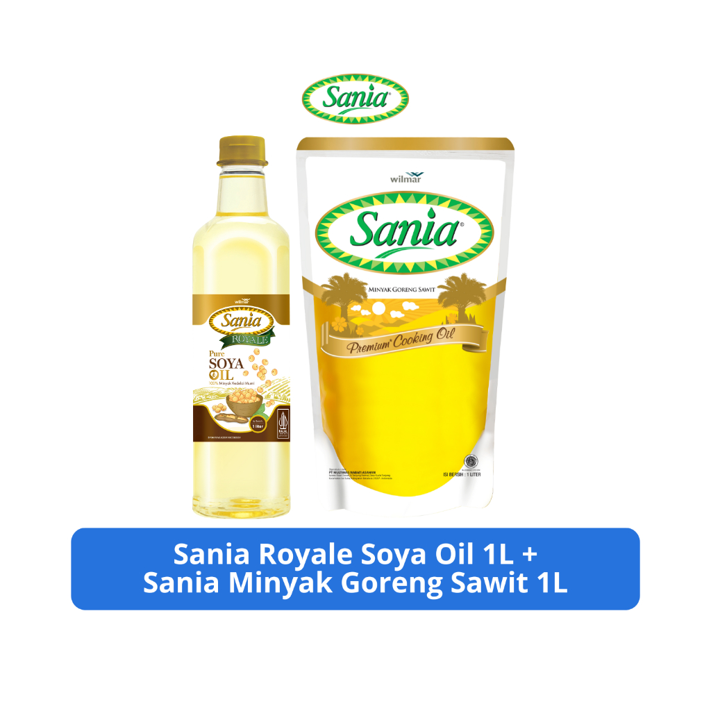 Jual Sania Royale Soya Oil 1L + Sania Minyak Goreng Sawit Premium ...