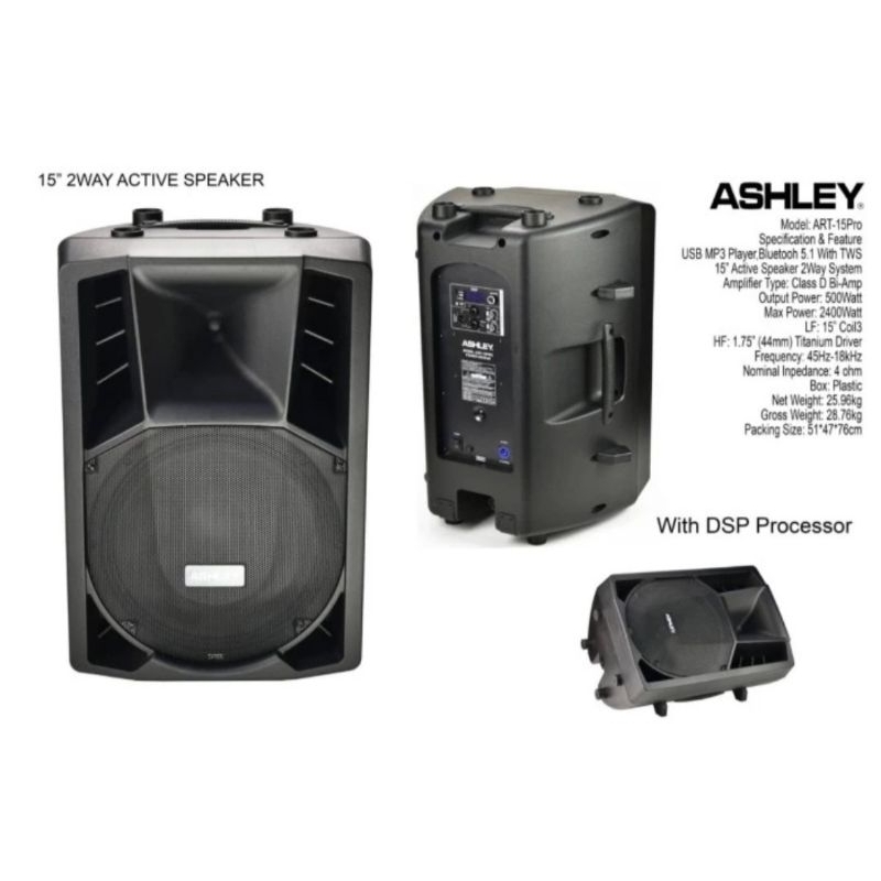 Jual Speaker Aktif Ashley ART 15 PRO Original 15 inch | Shopee Indonesia
