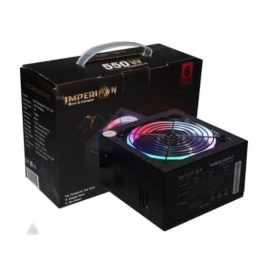 Jual Power Supply PSU Gaming Imperion 550W LED VGA 6 PIN | Shopee Indonesia