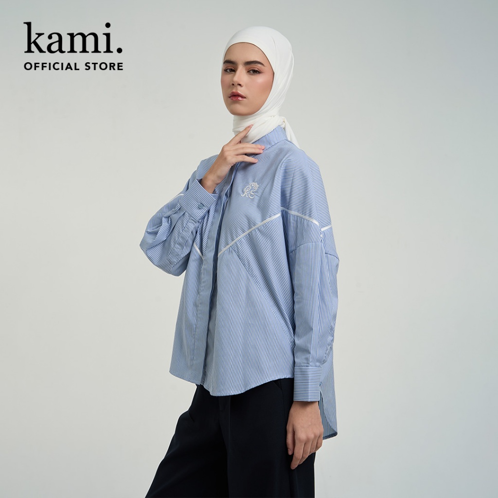Jual BASIC STRIPES 3.0 Misya Oversized Top Blue Kamiidea Kami Idea | Shopee Indonesia