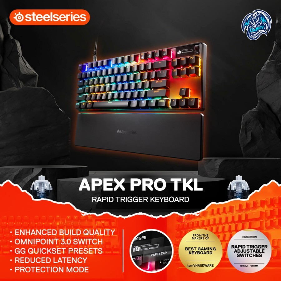Jual Steelseries Apex Pro TKL Gen III Rapid Tap SOCD OmniPoint 3.0 ...