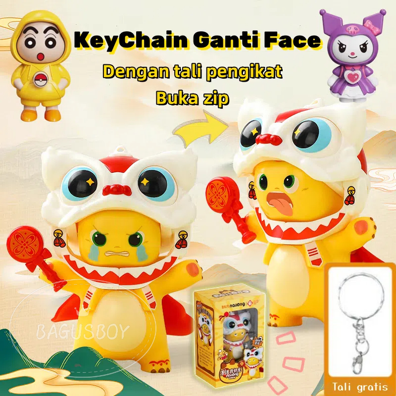 Jual [Ready]Mainan Nailong Dino Kuning bisa berubah wajah/Kuromi Mainan ...