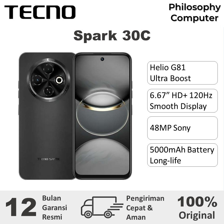 Jual TECNO SPARK 30C - [6GB/128GB] [8GB/256GB] GARANSI RESMI INDONESIA | Shopee Indonesia