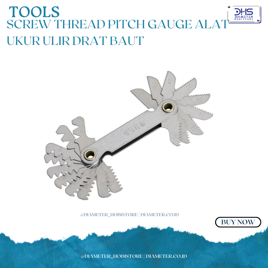 Jual Screw Thread Pitch Gauge Alat Ukur Ulir Drat Baut | Shopee Indonesia