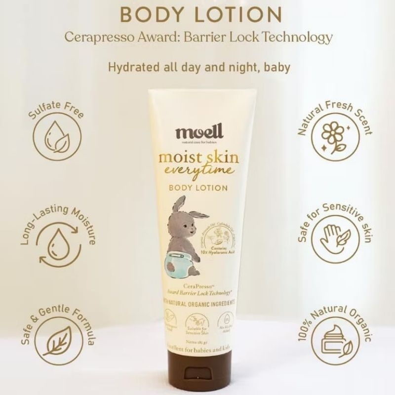 Jual MOELL MOIST SKIN EVERYTIME BODY LOTION | 185g | Shopee Indonesia