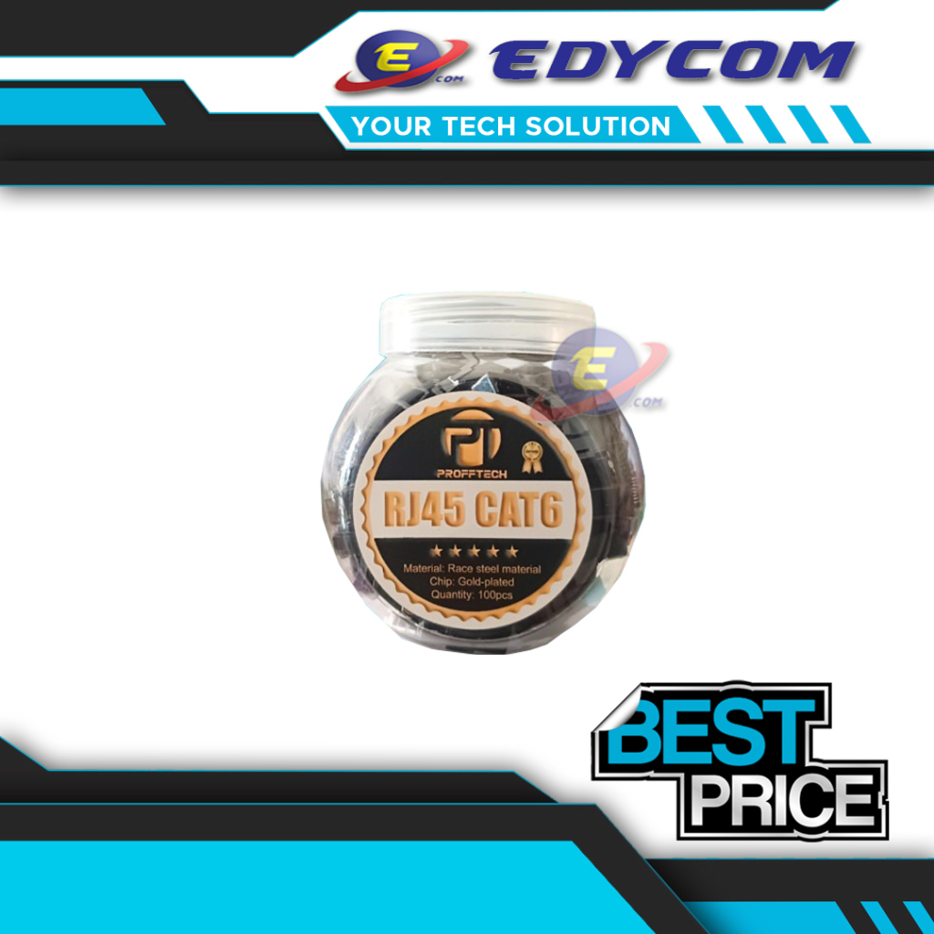 Jual PROFFTECH RJ45 CAT 6 BLACK - PLASTIK | Shopee Indonesia