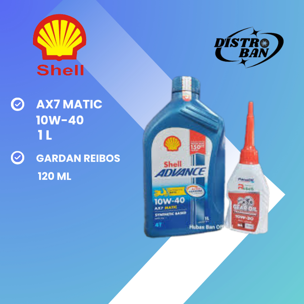 Jual Paket Oli Shell AX7 Matic 1 Liter dan 1 Gardan Honda PCX Vario ADV ...