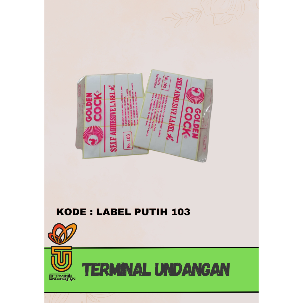 Jual Label Putih 103 Murah isi 84 Kotak | Shopee Indonesia