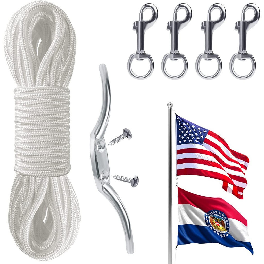 Jual 15 Meter Tali Tiang Bendera Padat 5 Mm Panjang 15 Mtr Dengan ...