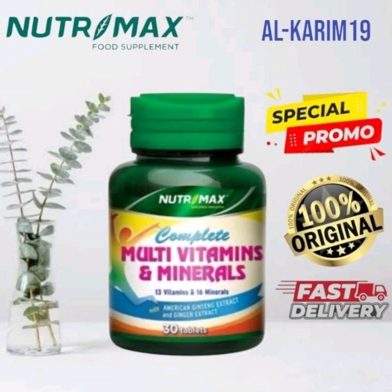 Jual Nutrimax Complete Multivitamin & Mineral-Untuk daya tahan tubuh isi 30 Tablet | Shopee ...