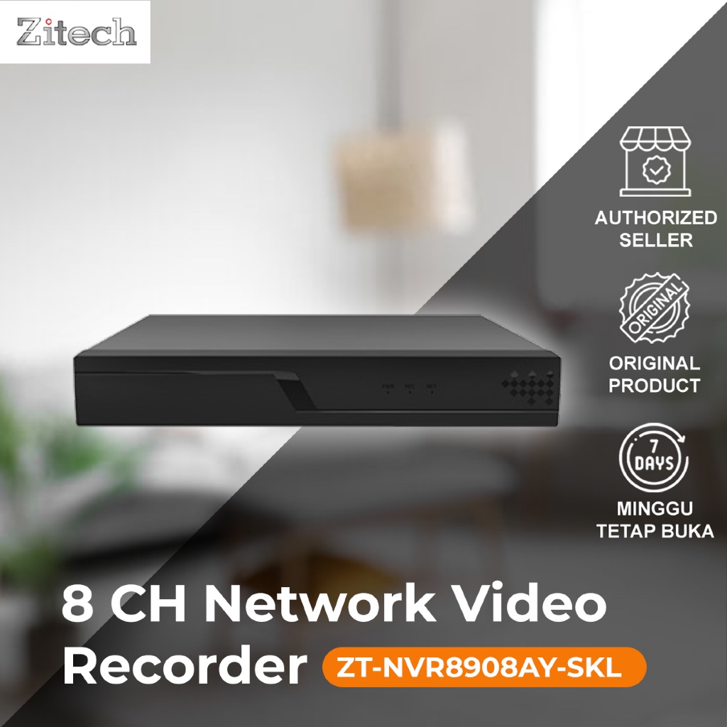 Jual ZITECH Network Video Recorder ZT-NVR8908AY-SKL-8P NVR 8CH + POE 4K ...