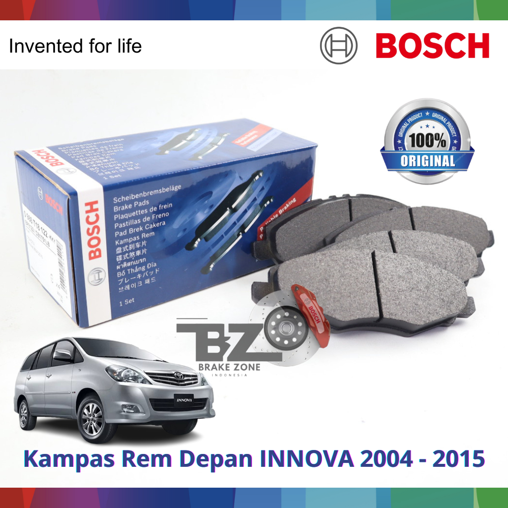 Jual Bosch Kampas Rem Depan INNOVA 2004 - 2015 ORIGINAL | Shopee Indonesia