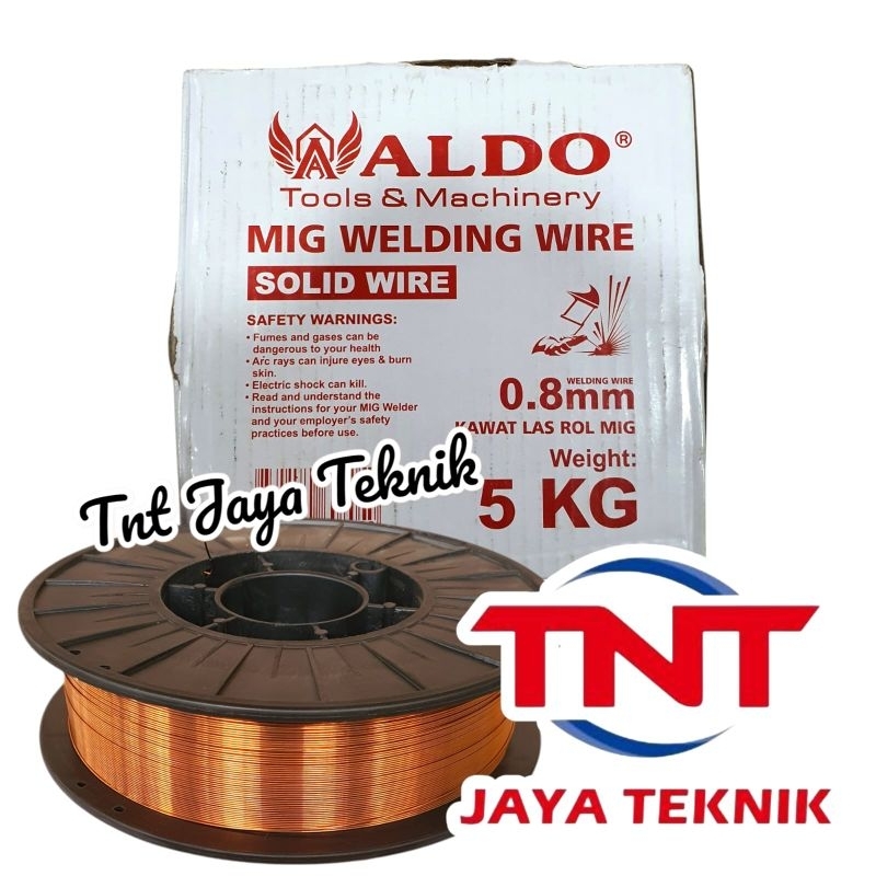 Jual ALDO KAWAT LAS CO2 ER70S-6 0.8MM 5KG / KAWAT LAS CO2 SOLID MIG WIRE 0.8 MM 5KG ALDO ...