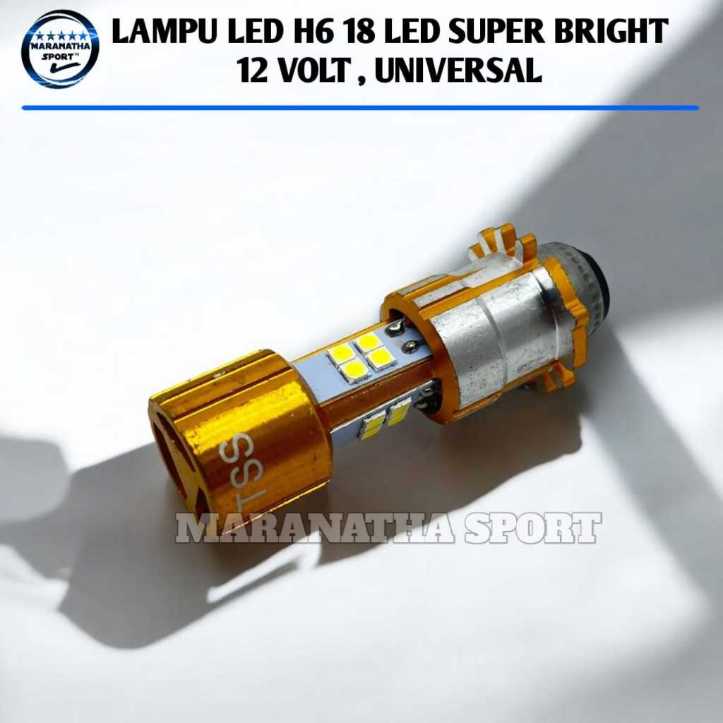 Jual LAMPU BOHLAM LED MOTOR H6 3 SISI 12 LED | lampu led motor ac dc ...