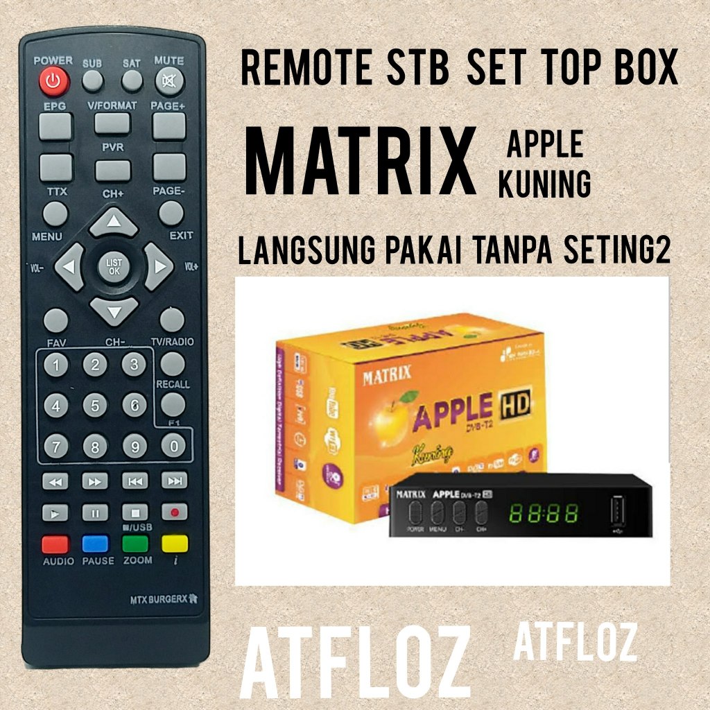 Jual REMOTE STB MATRIX APPLE KUNING | Shopee Indonesia
