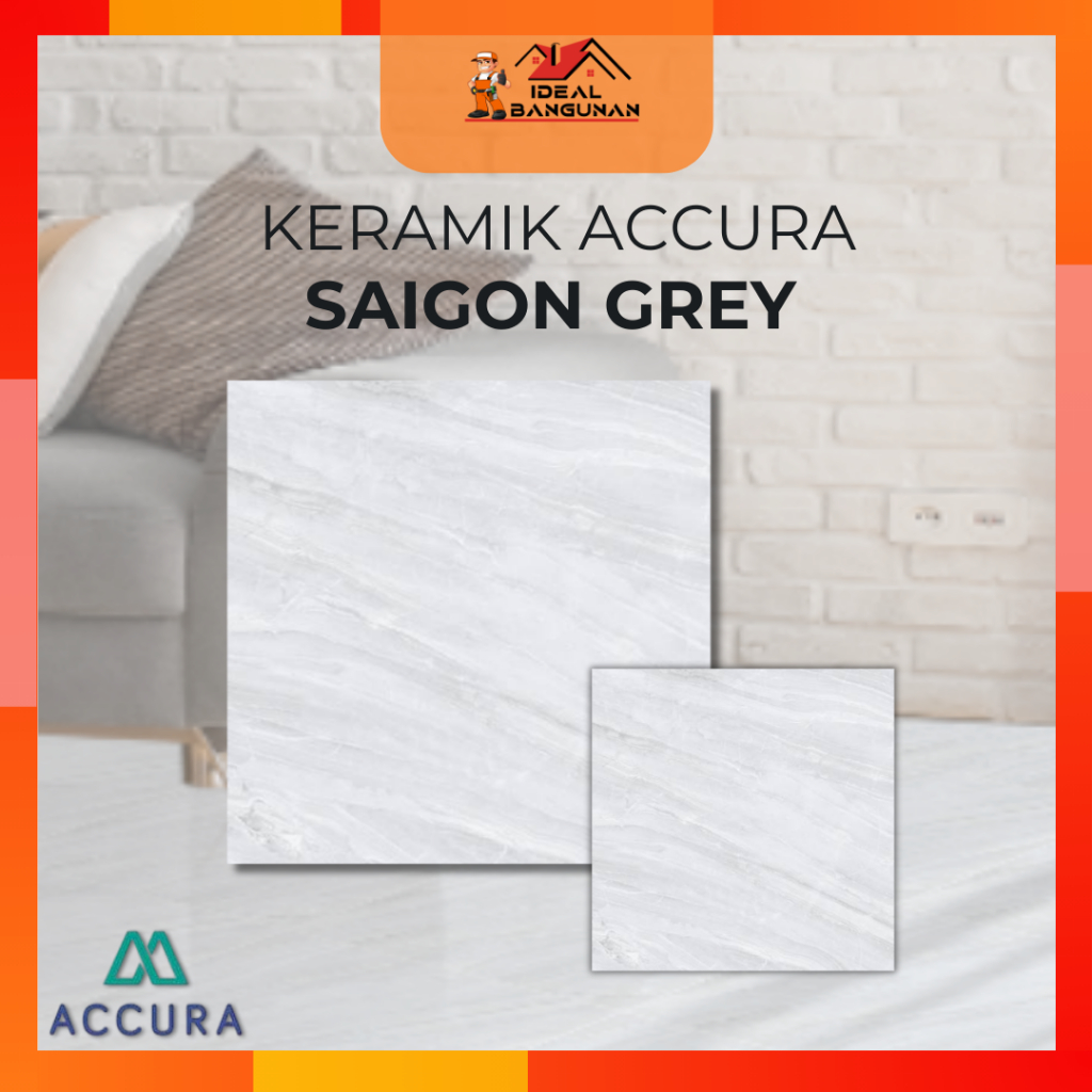 Jual [READY] KER. ACCURA 40X40 SAIGON GREY | KERAMIK LANTAI | KERAMIK ...