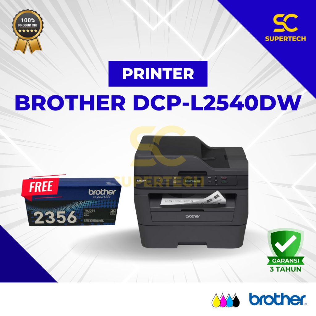 Jual PRINTER Brother DCP-L2540DW Mini Fotocopy Hitam PutihA4/F4 Printer ...