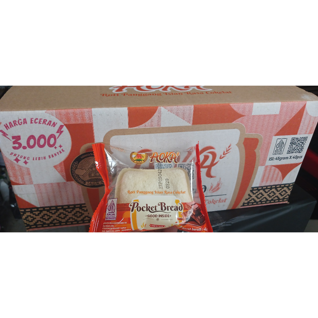 Jual ROTI AOKA POCKET BREAD PER DUS ISI 40 PCS | Shopee Indonesia