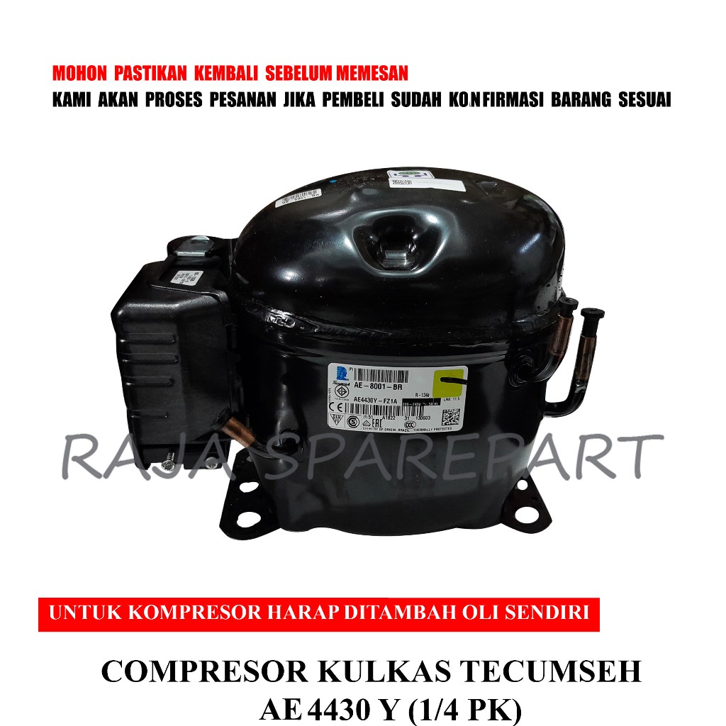 Jual THK4430 COMPRESSOR KULKAS / KOMPRESOR / COMPRESOR KULKAS TECUMSEH ...