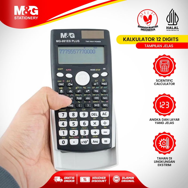 Jual M&G Kalkulator 12 Digits Tampilan Jelas Cocok untuk Sekolah ...