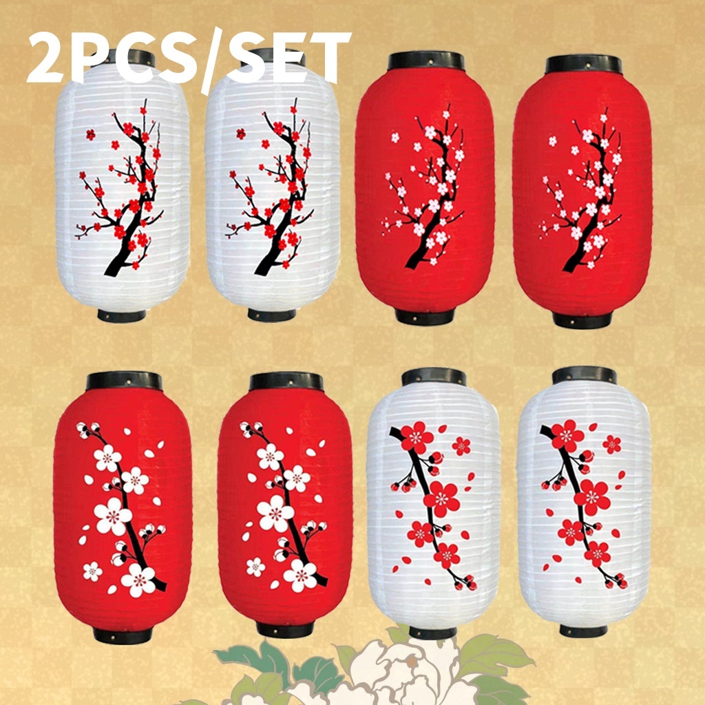 Jual 2PCS/SET 10 Inch Lampion Lonjong Japanese/Satin Lantern Sushi ...