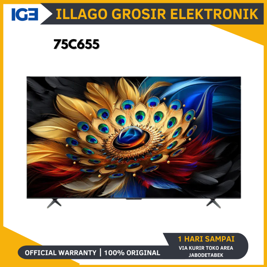 Jual TCL 75C655 QLED PRO 4K UHD Smart Google TV w/ ONKYO 2.1CH 75 Inch ...