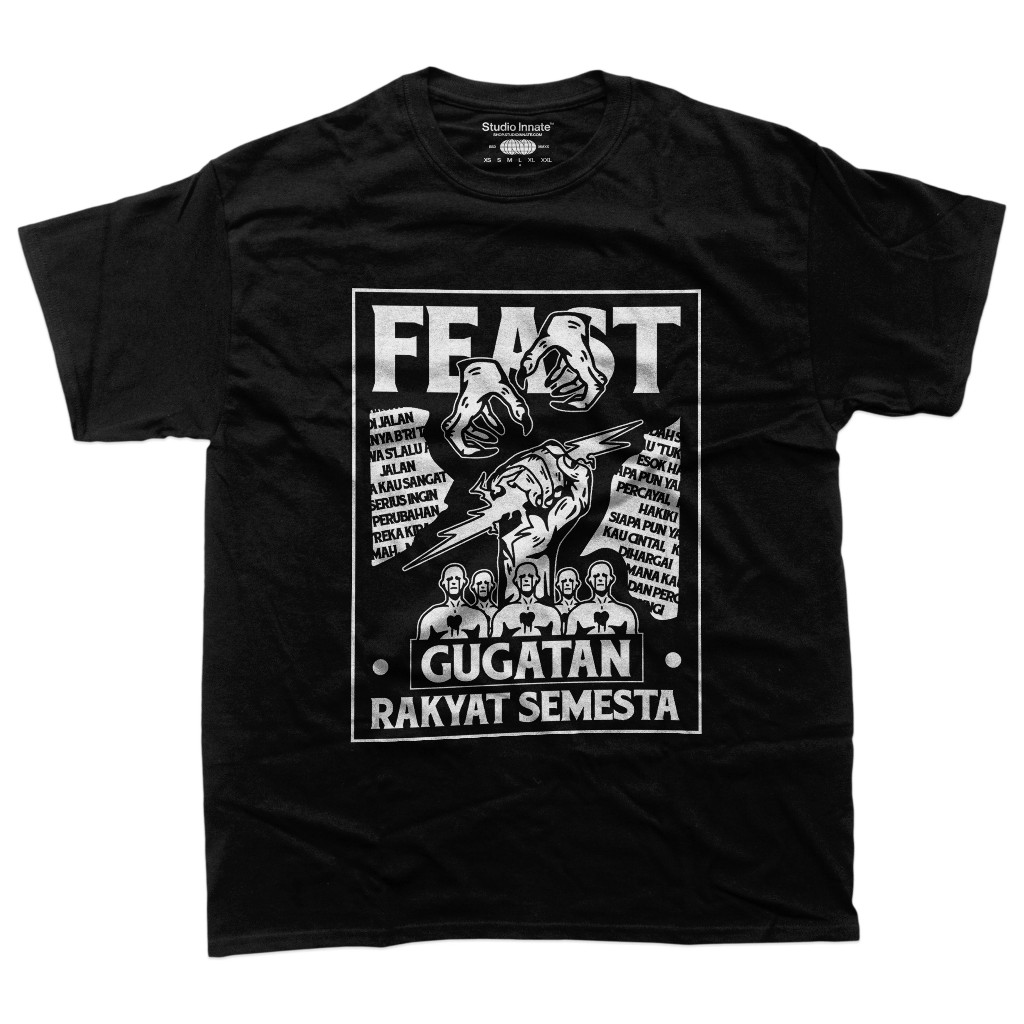 Jual T-shirt Merchandise Band Feast Artwork Gugatan Rakyat Semesta ...
