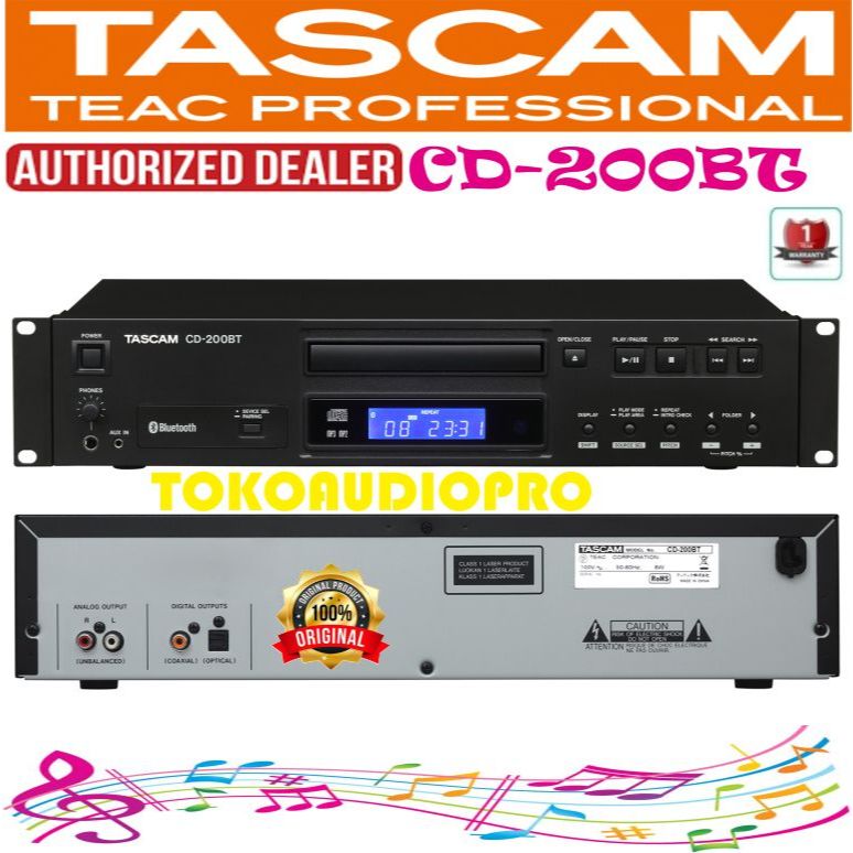 Jual Tascam CD-200BT Professional CD Player with Bluetooth Receiver ...