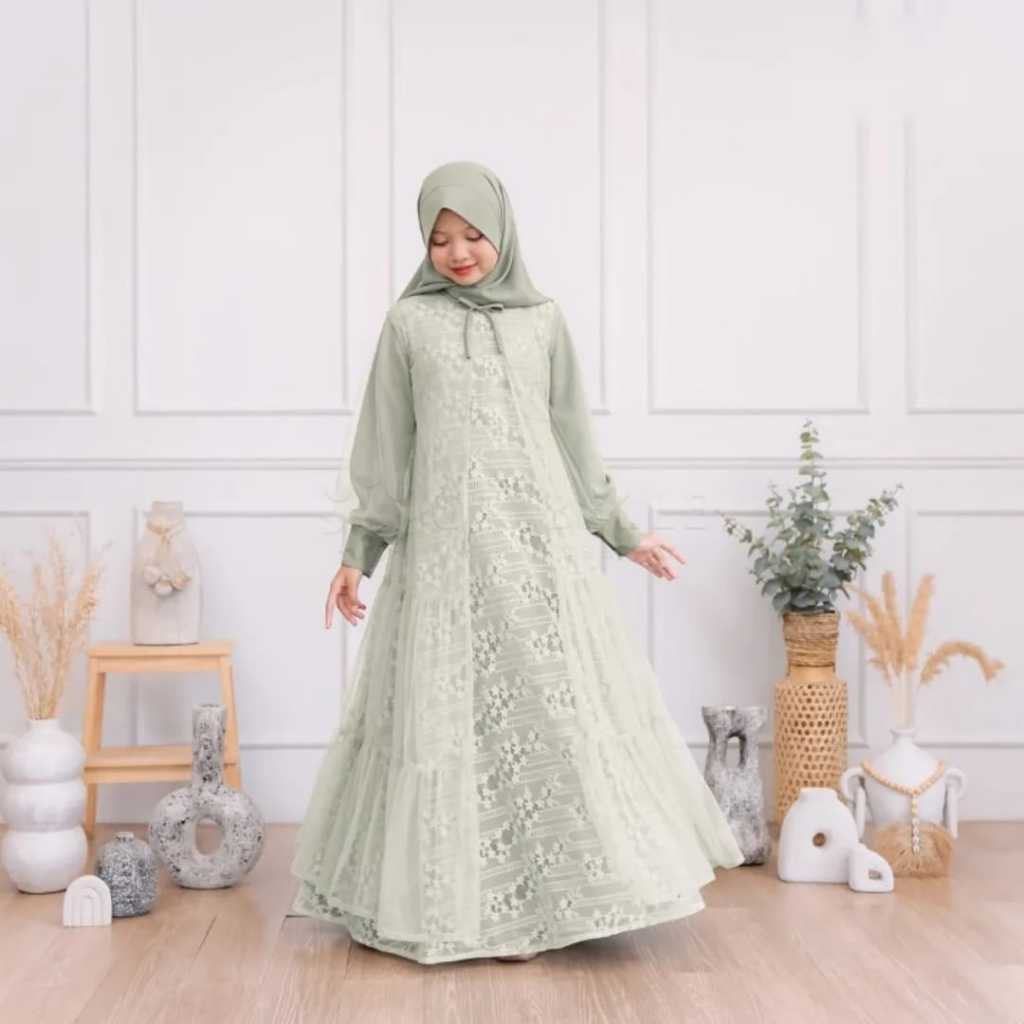 Jual Ferrina baju gamis anak terbaru dress kids muslimah | Shopee Indonesia