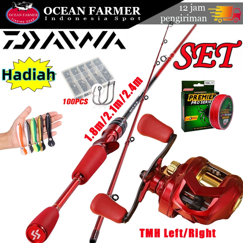 Jual DAIWA joran set lengkap Full Set 1.8M/2.1M/2.4M Joran Pancing Set Portable Casting Fishing ...