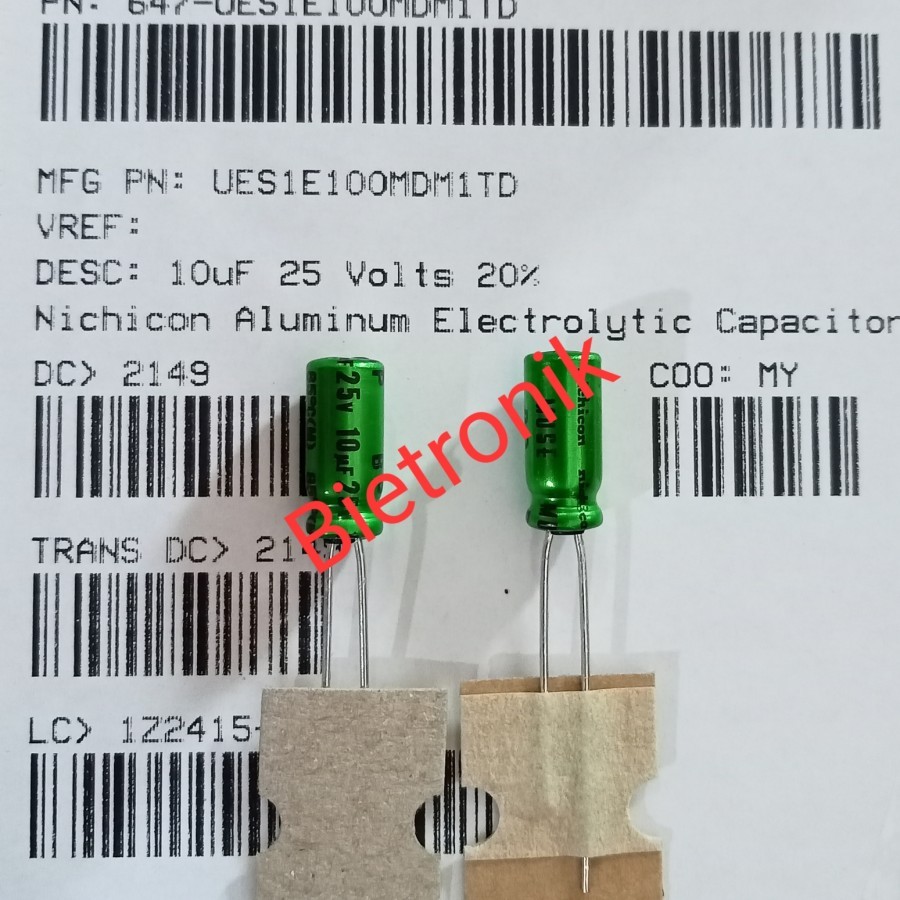 Jual Kapasitor 10uF 25V BP Bipolar Nichicon MUSE | Shopee Indonesia