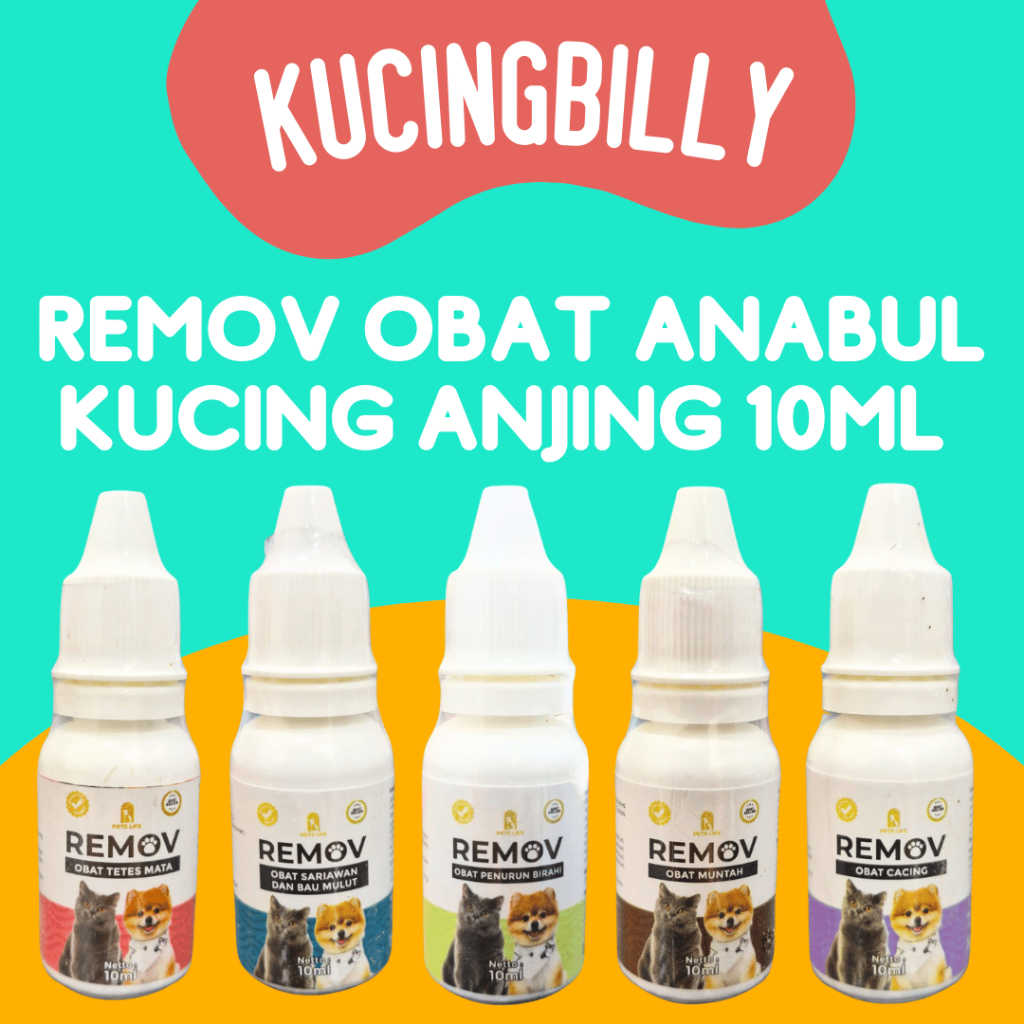 Jual Remov obat anabul 10ml cacing sariawan mata muntah kucing anjing ...