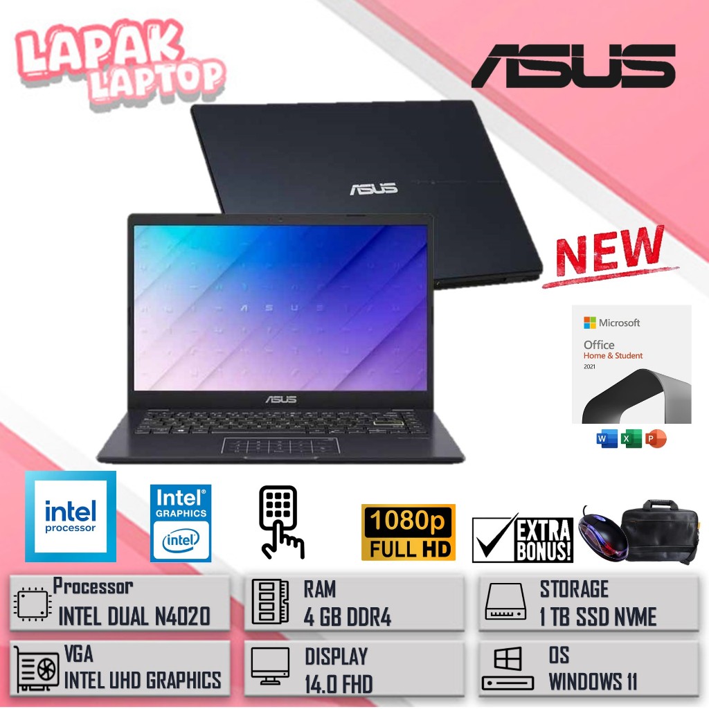 Jual Laptop Murah Asus Vivobook 14 L410MA Intel Core N4020 Ram 4GB ...