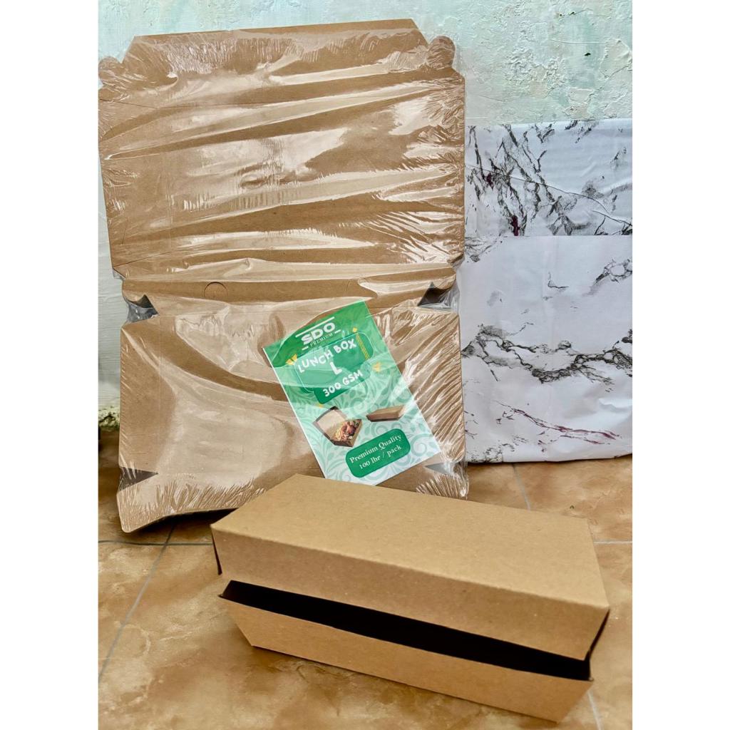 Jual Lunch Box Ukuran Large Kardus laminasi Untuk Ayam Geprek | Shopee ...