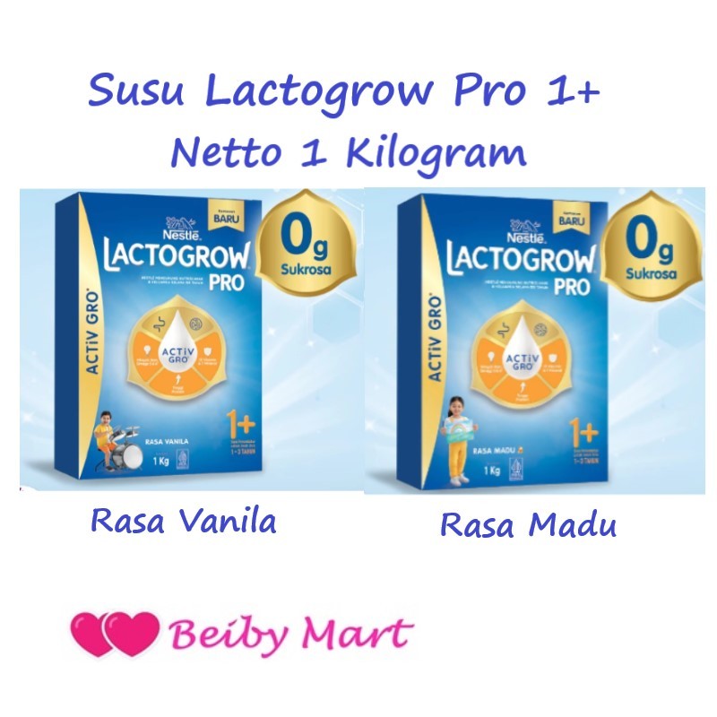 Jual Susu Anak LACTOGROW PRO 1+ Tahap 3 Rasa Vanila / Madu Netto 1 ...