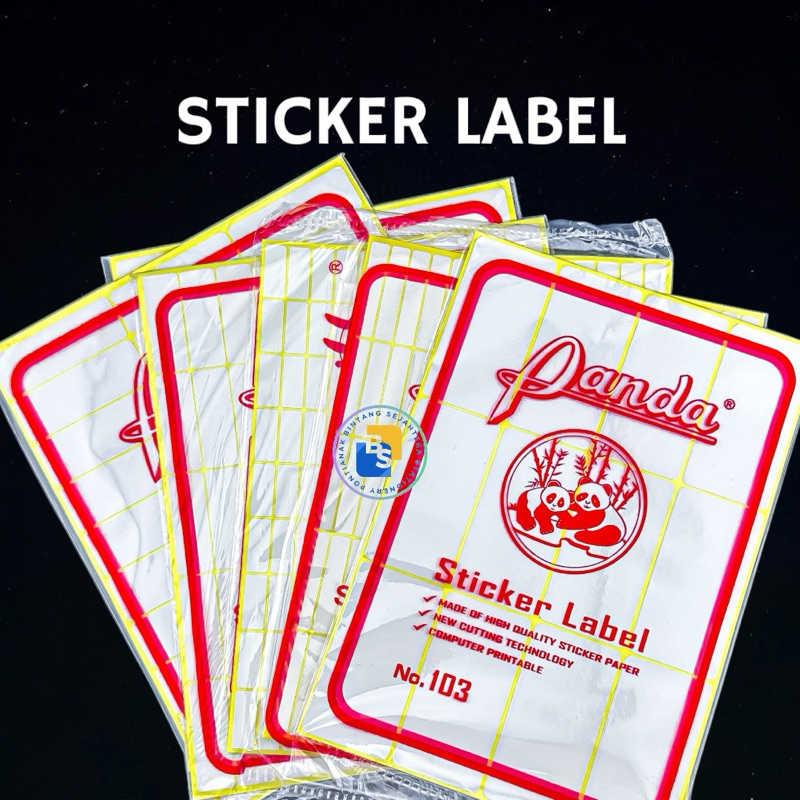 Jual Sticker Undangan/Self Adhesive Label Panda No 88, No 99 ,No 121 ...