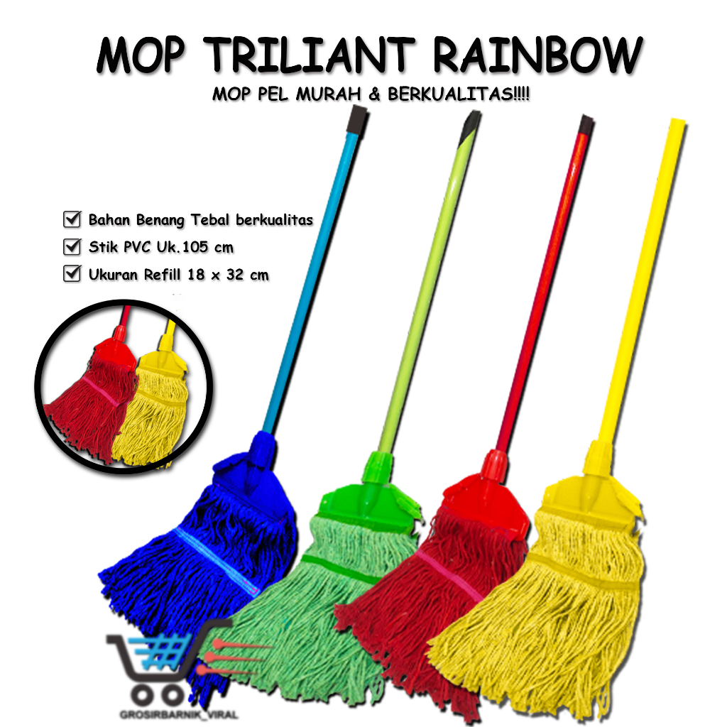 Jual Pel Lantai Kotak Jepit Mop Triliant Warna Warni Bisa Lepas Pasang ...
