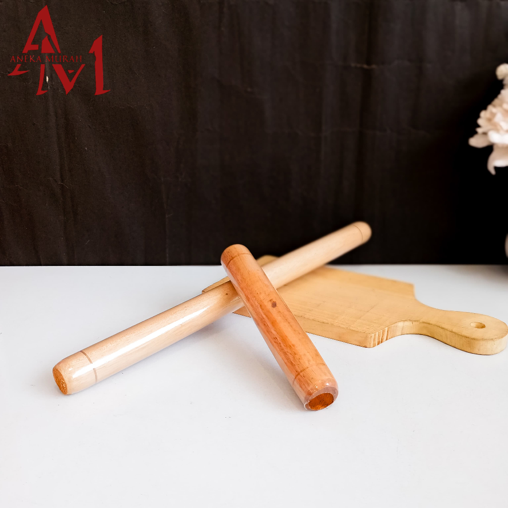 Jual ROLL PIN KAYU POLOS 20CM (3430) 30CM ( 3431 ) & 40CM (3432 ...