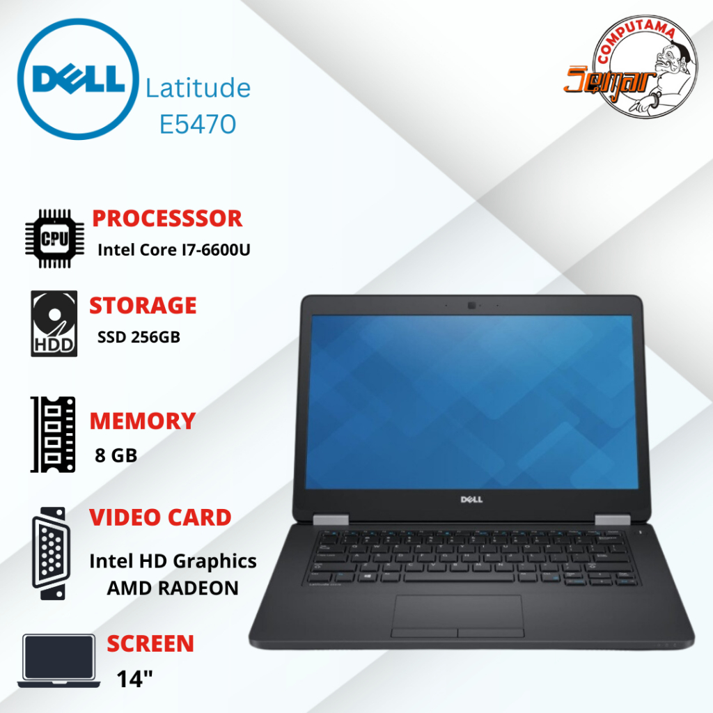 Jual Laptop Murah Dell Latitude E5470 Core i7 RAM8/SSD512 Dual VGA AMD 2GB | Shopee Indonesia