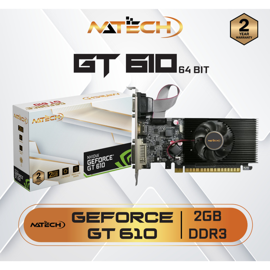 Jual VGA CARD / VGA NVIDIA GT610 / VGA GT610 / VGA NATECH GT610 LP 2GB ...