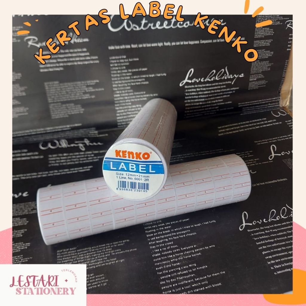 Jual (1 pcs)Kertas Label 1 Baris Kenko | Kertas Mesin Label Harga 1 ...