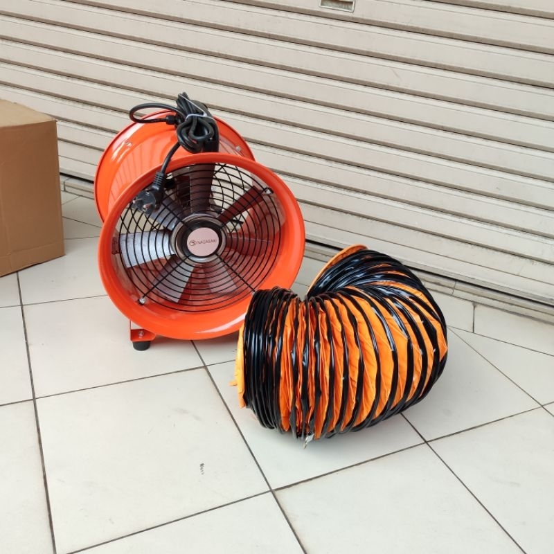 Jual Kipas Portable ventilator blower 8 inch plus selang Flexible duct ...