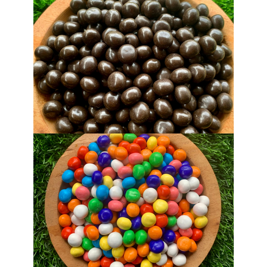 Jual COD 500 GRAM BOLA PELANGI BISKUIT CACA WARNA BISKUT COKLAT PERMEN ...