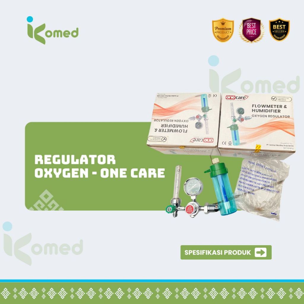 Jual Regulator Tabung Oksigen Medis / Regulator Oksigen One Care ...