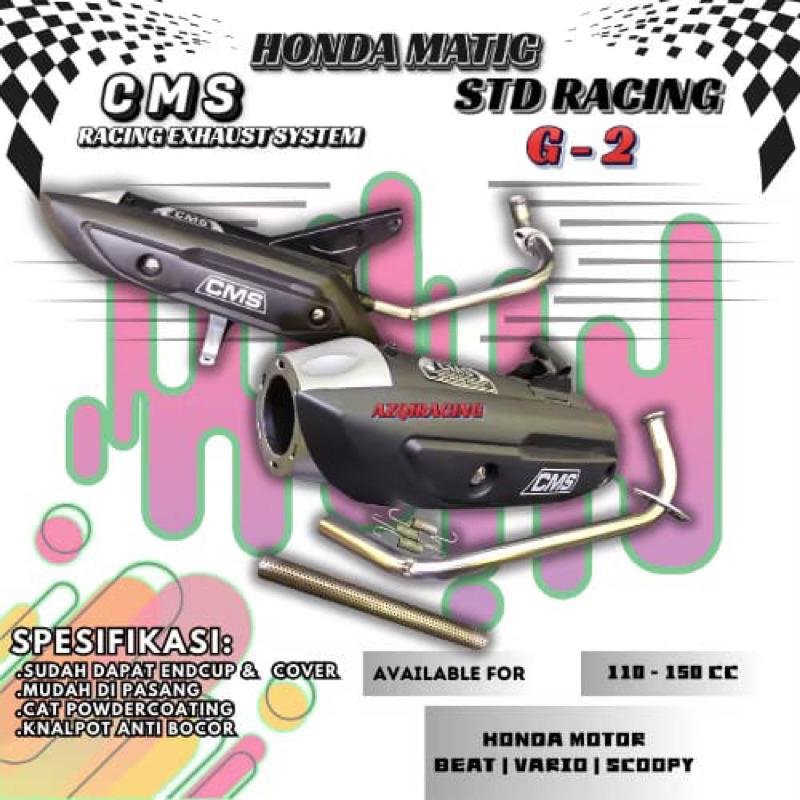 Jual knalpot standar racing cms beat knalpot standar racing cms vario ...