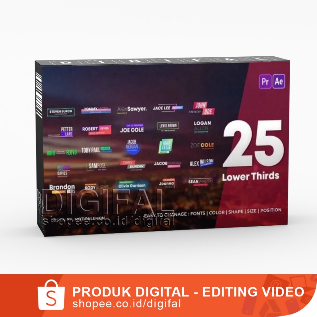 Jual Lower Third Titles Pack - Premiere Pro & After Effect | Shopee ...