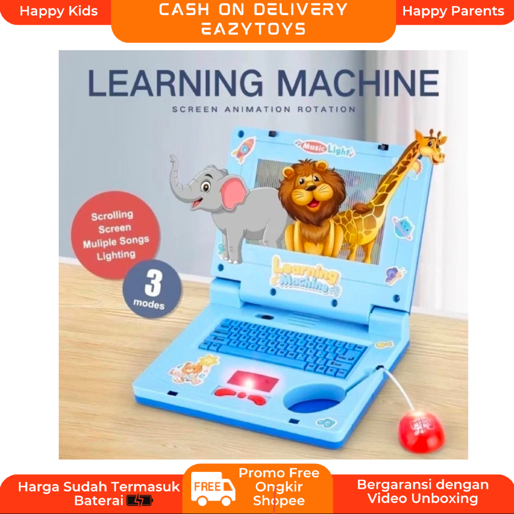 Jual Mainan Laptop Anak Edukasi Layar Belajar Notebook Bayi Learning ...