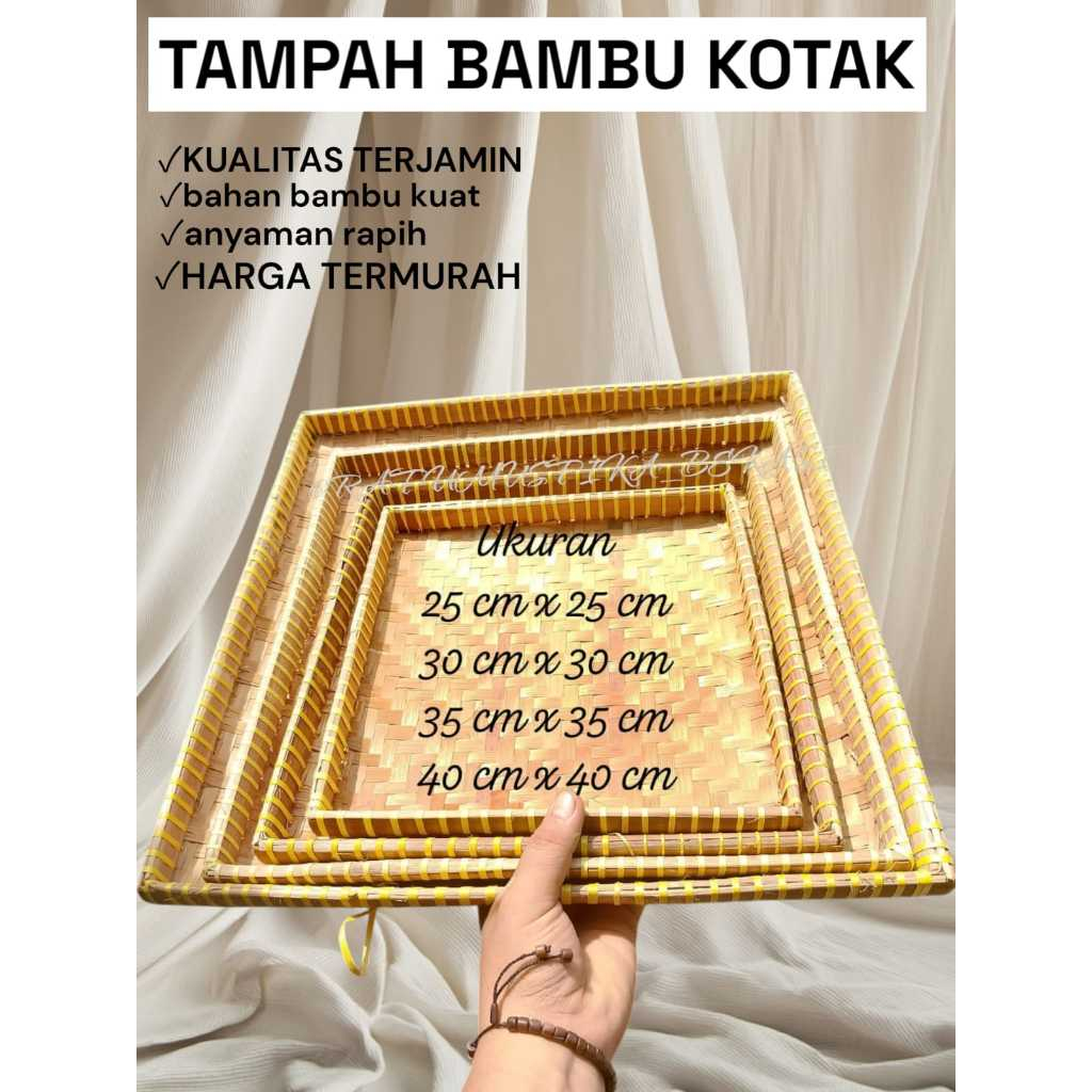 Jual TAMPAH BAMBU KOTAK / NAMPAN KOTAK BAMBU / NYIRU TUMPENG NAMPAH ...