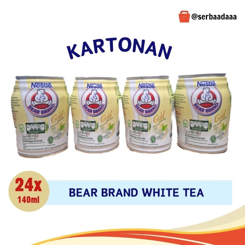 Jual BEAR BRAND White Tea Susu Steril 24 Kaleng×140 Ml | Shopee Indonesia