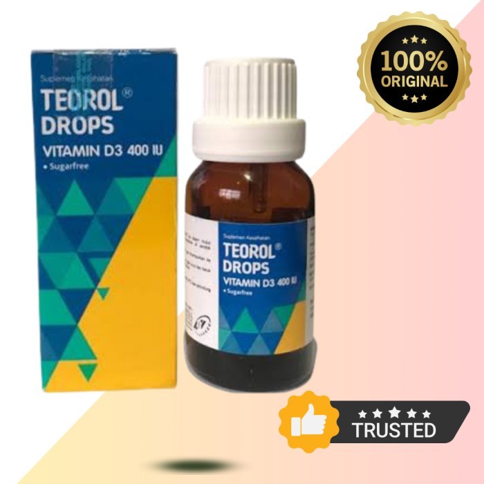 Jual Teorol Drops Vitamin D3 400 IU Bayi 6 Bulan dan anak | Shopee ...